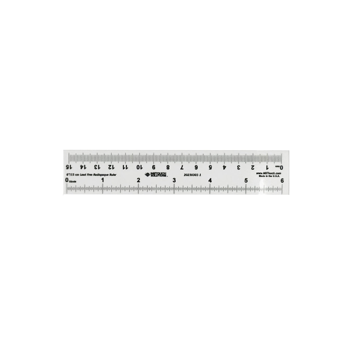 6 15 Cm Dual Scale Radiopaque Ruler 1 32 In 1 Mm Grad NIST Ce 6 15 Cm Dual Scale Radiopaque Ruler 1 32 In 1 Mm Grad NIST Ce