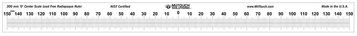 300 mm Zero '0' Center Radiopaque Ruler – MilTouch Solutions