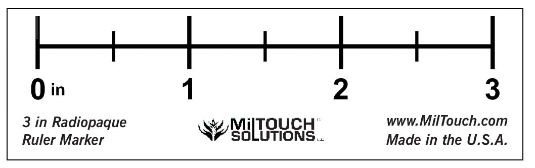3" Digital Style Radiopaque Ruler (0.5" demarcations) – MilTouch Solutions