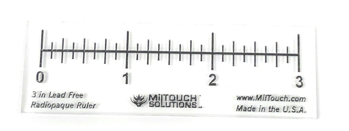 3" Radiopaque Ruler - 1/8 inch Demarcations - NIST Certified – MilTouch ...