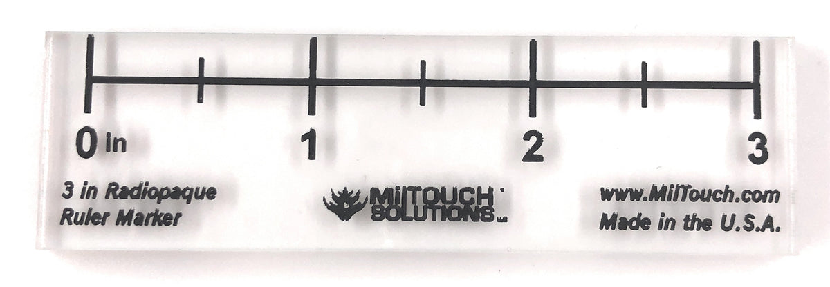 3" Digital Style Radiopaque Ruler (0.5" demarcations) – MilTouch Solutions